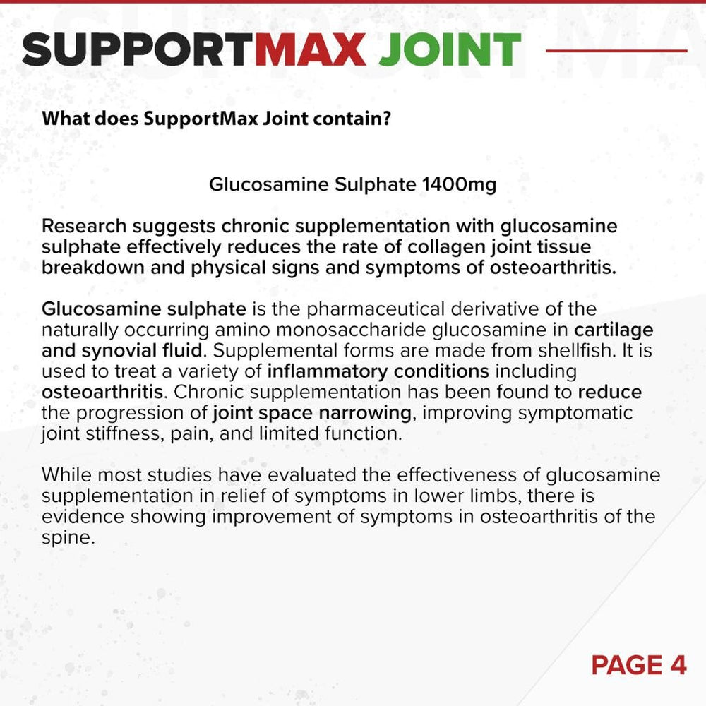 SupportMAX Joint Supplement with HydroCurc® by Strom Sports Nutrition